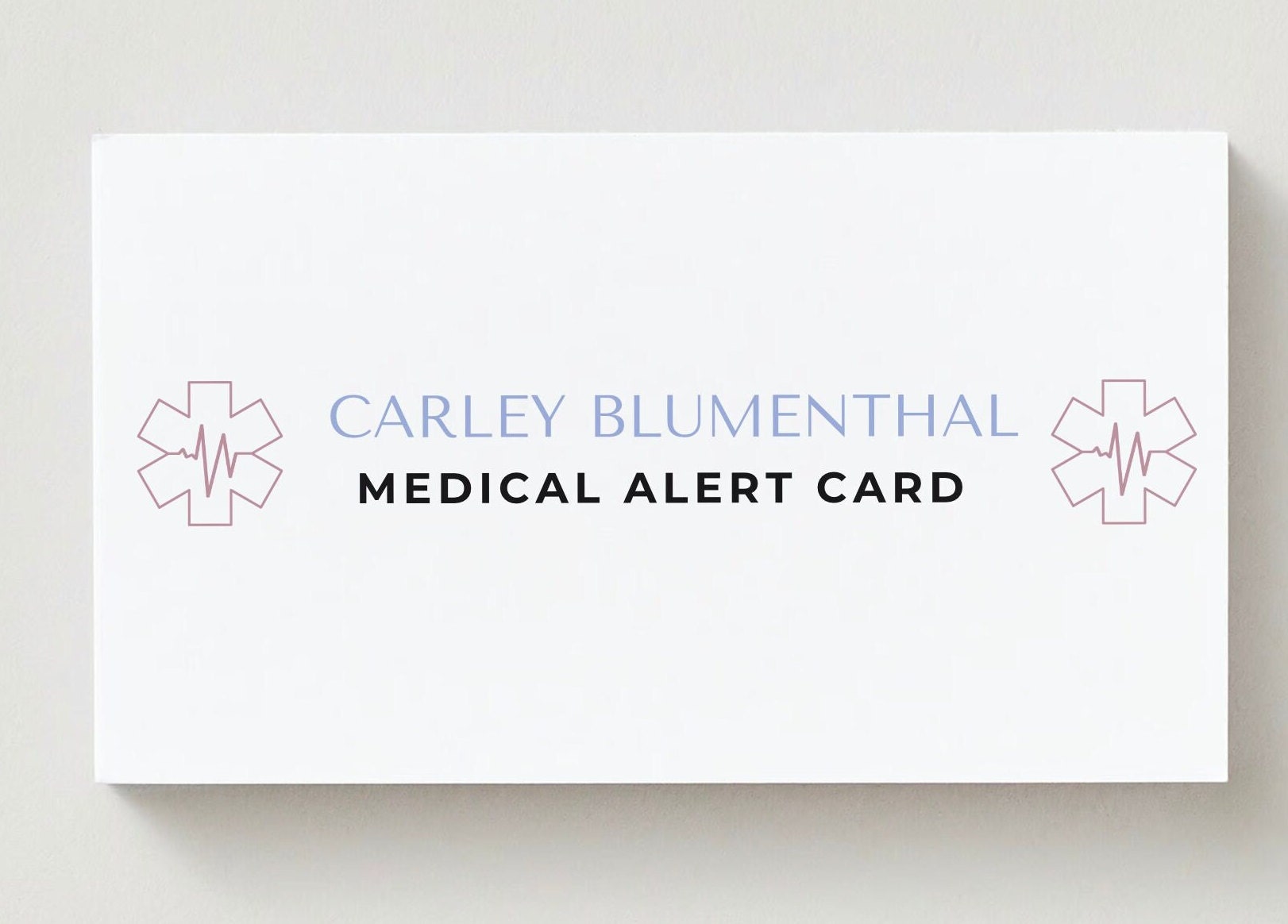 Customizable Medical Alert Card | Emergency Health Info (CANVA Template ...