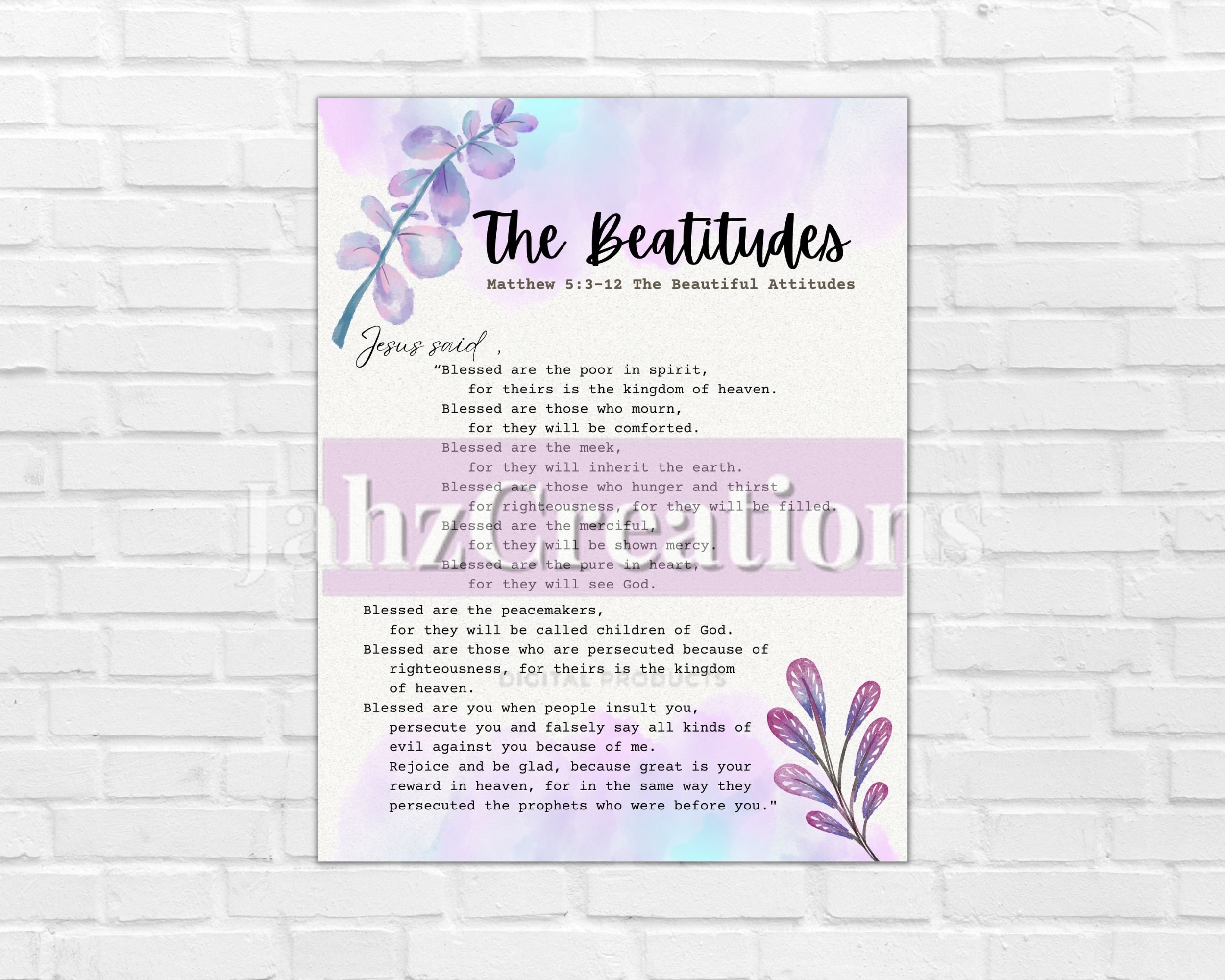 The Beatitudes Poster