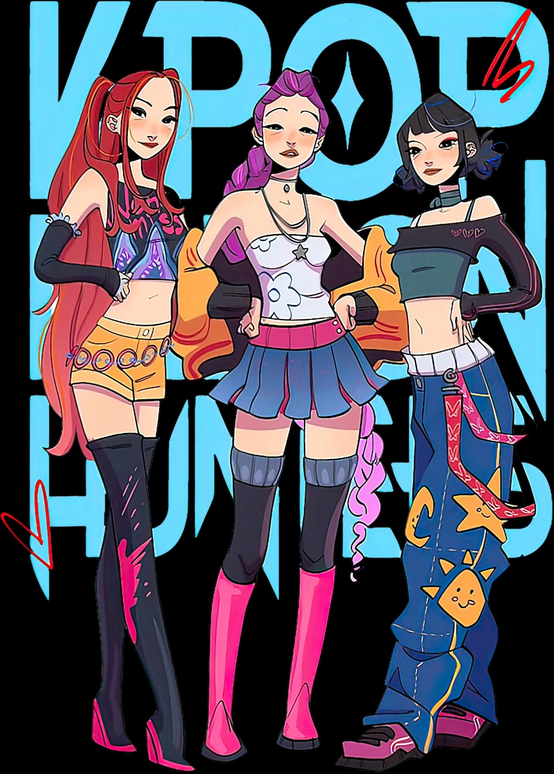 Kpop Demon Hunters PNG Digital Download Anime Inspired Transparent ...