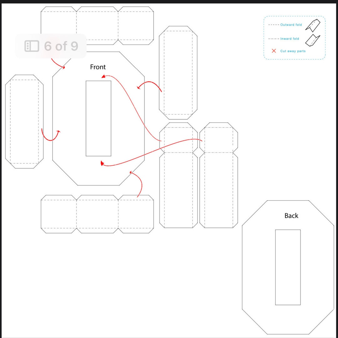 Number Fold 3D Cut Out Digital Prints Perfect for Crafting and DIY ...