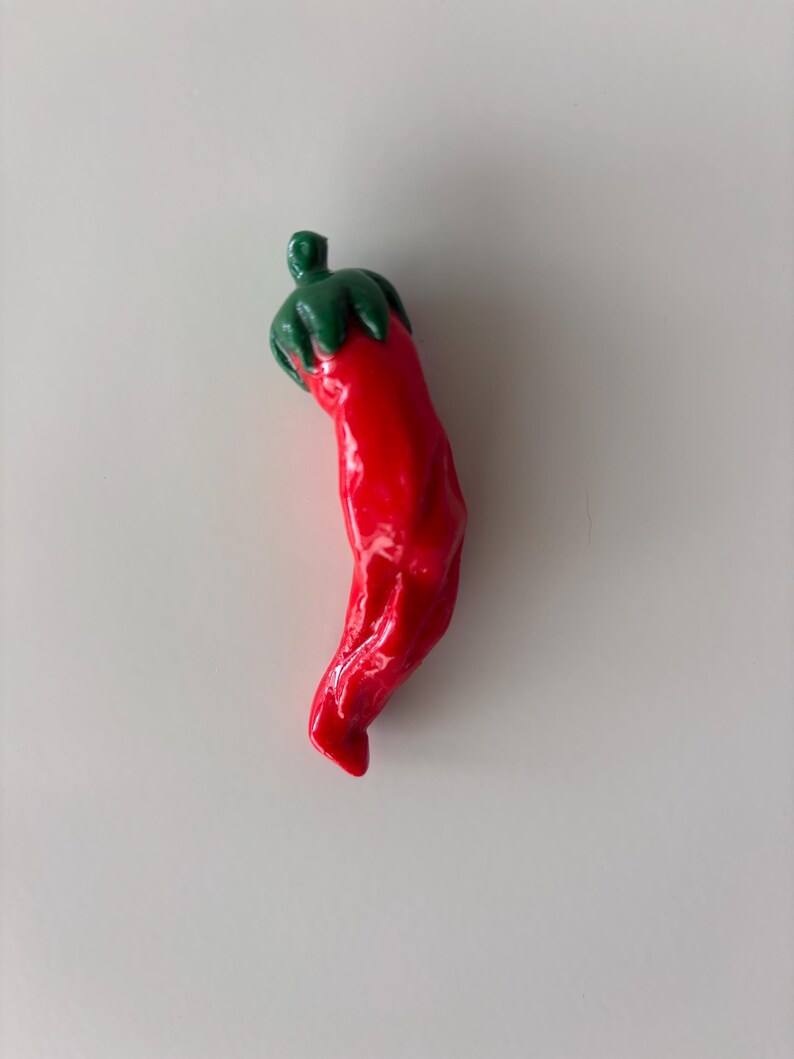 Handmade Chili Pepper Magnet – Polymer Clay Fridge Magnet in Assorted ...