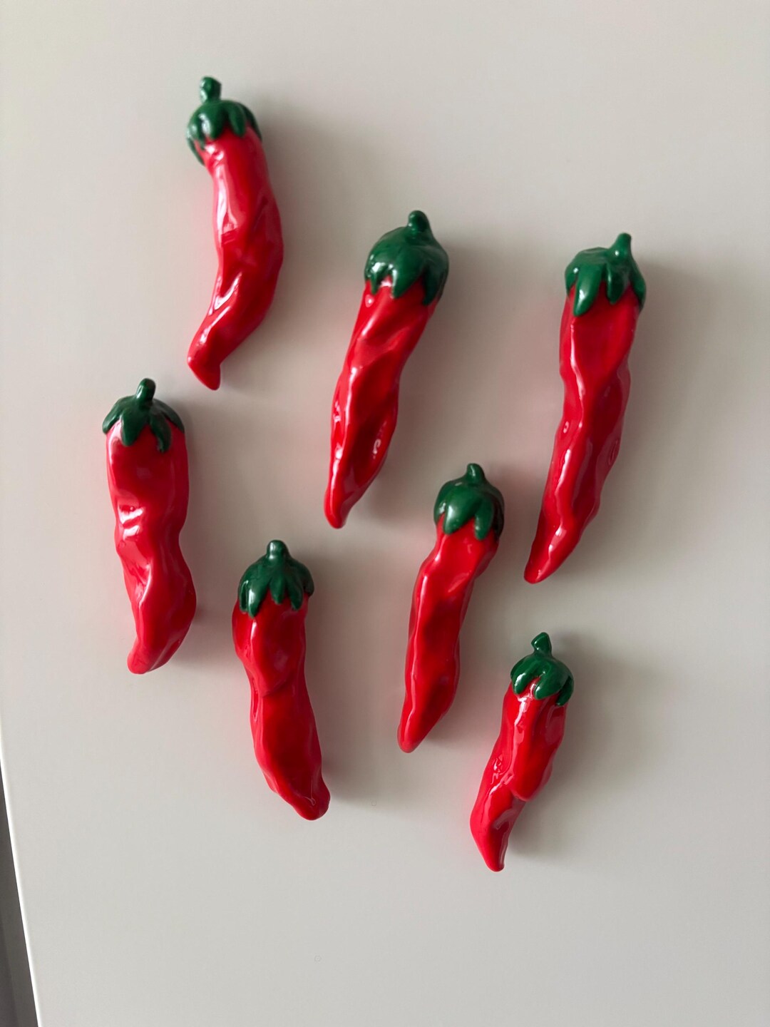 Handmade Chili Pepper Magnet – Polymer Clay Fridge Magnet in Assorted ...
