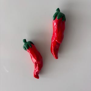 Handmade Chili Pepper Magnet – Polymer Clay Fridge Magnet in Assorted ...