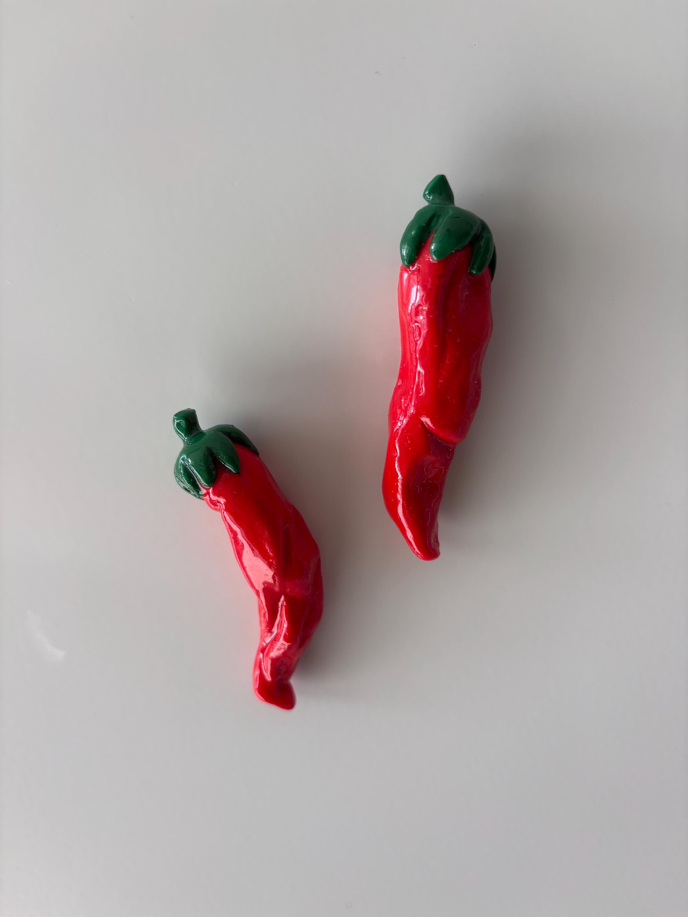 Handmade Chili Pepper Magnet – Polymer Clay Fridge Magnet in Assorted ...