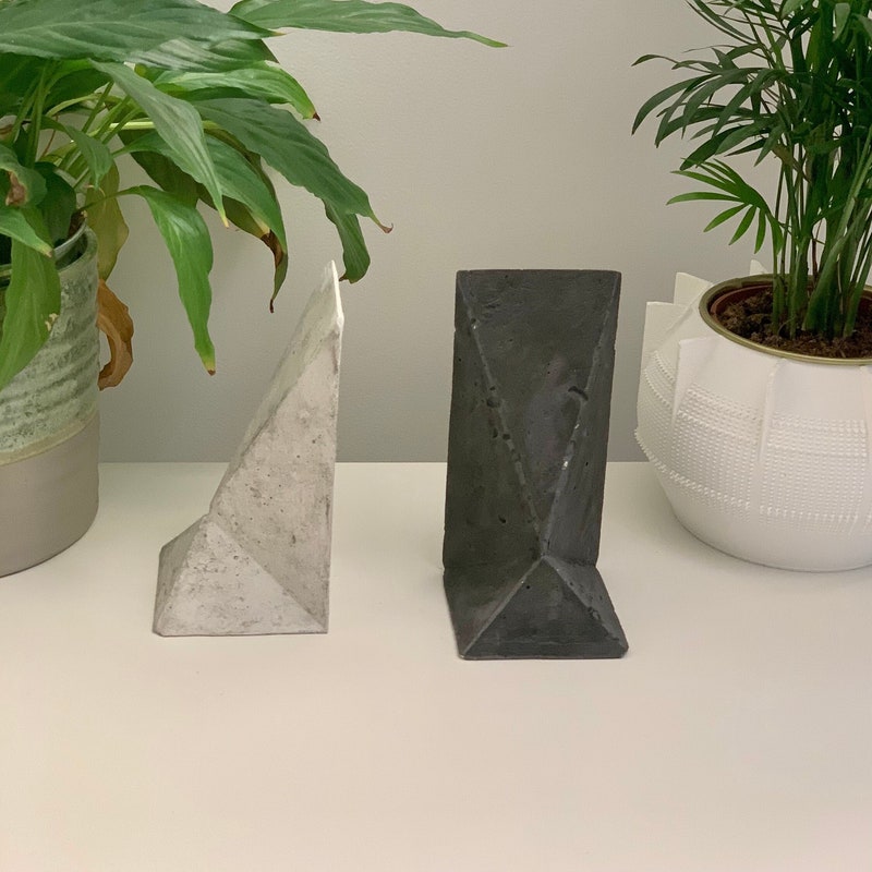 Concrete Bookends Etsy