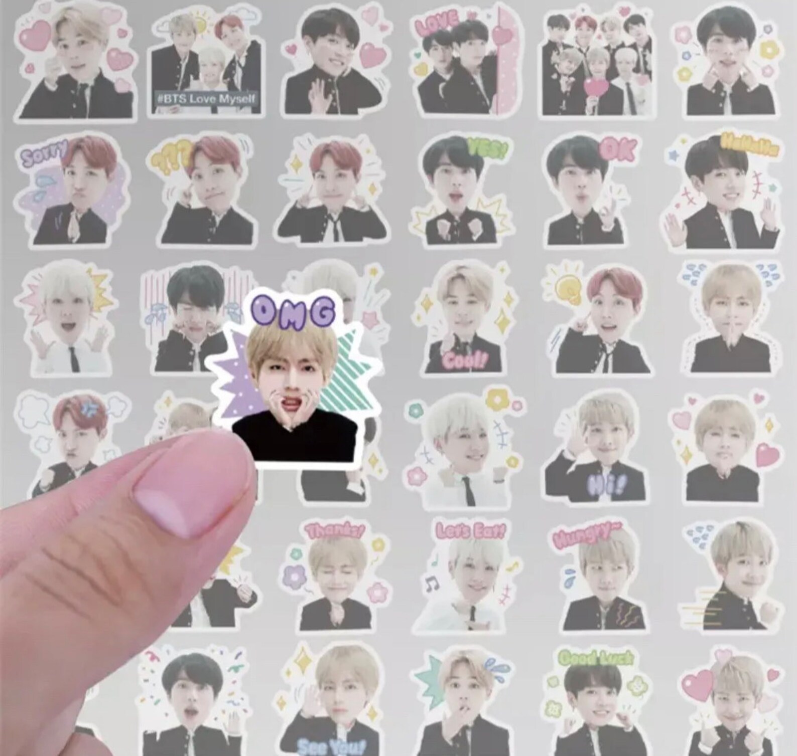 BTS 40 Vinyl Stickers Plus Photocard - Etsy