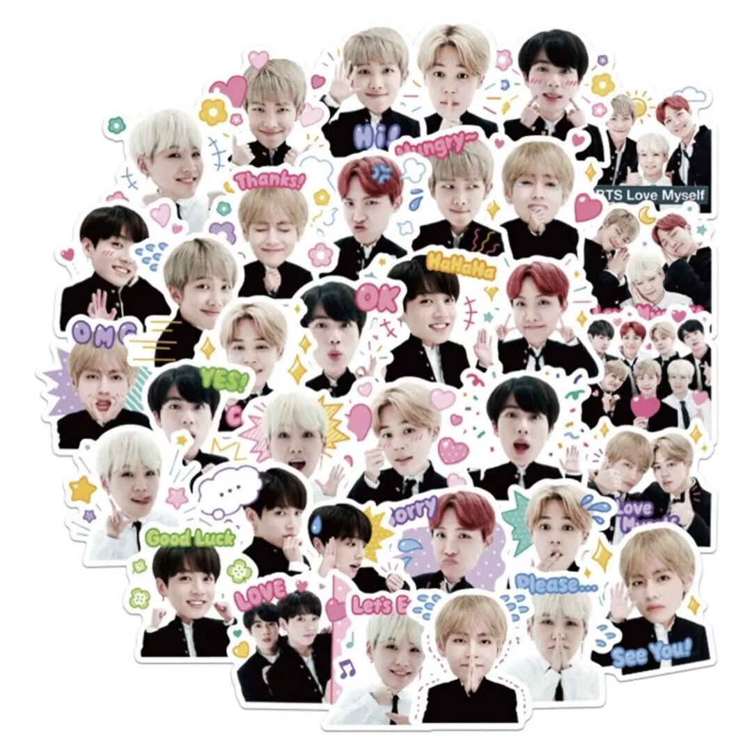 BTS 40 Vinyl Stickers Plus Photocard - Etsy