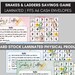 Snakes and Ladders Saving Game, Savings Challenge Game, Cash Stuffing ...