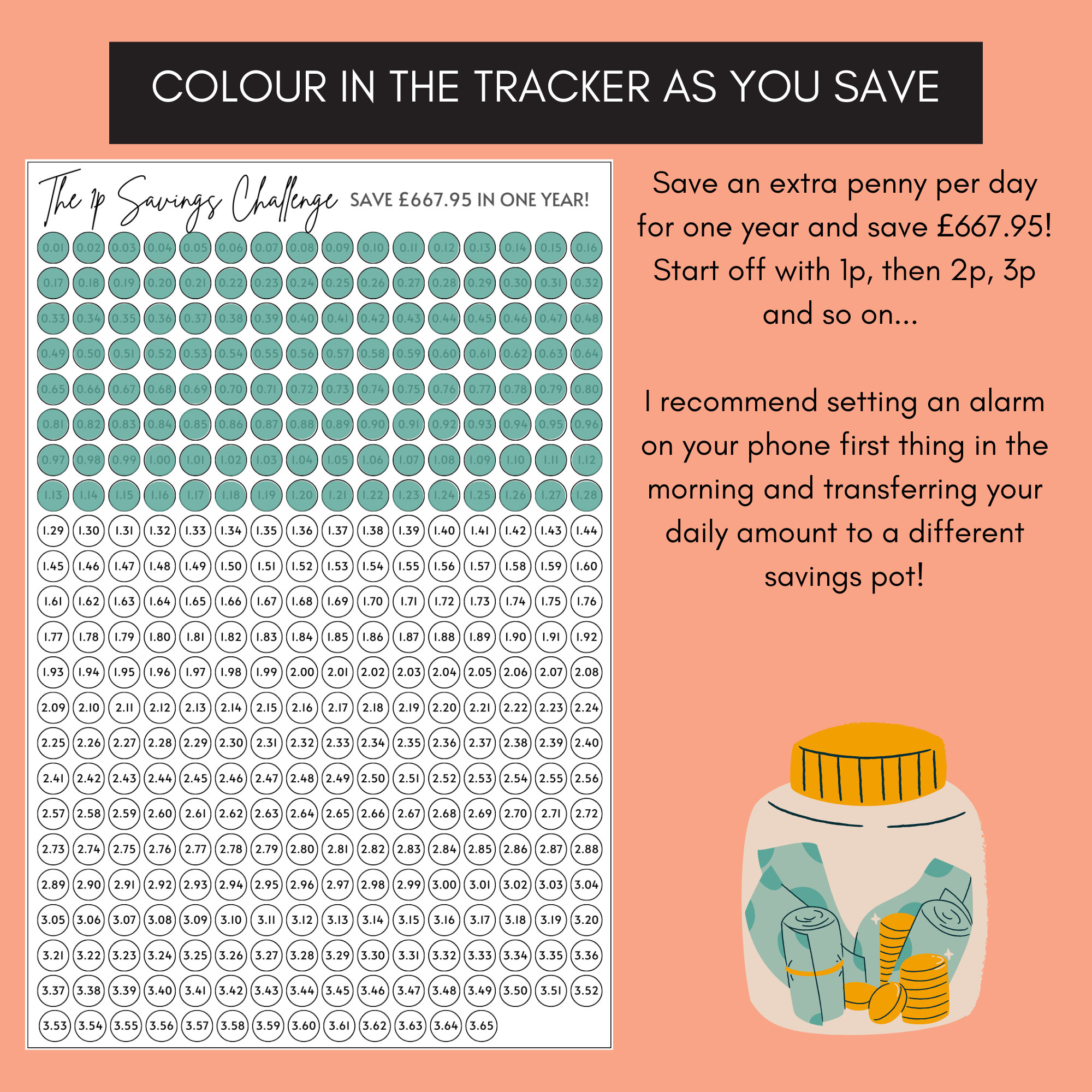 Penny Saving Challenge 1p Saving Tracker Coin Savings - Etsy UK Penny Saving Challenge 1p Saving Tracker Coin Savings - Etsy UK