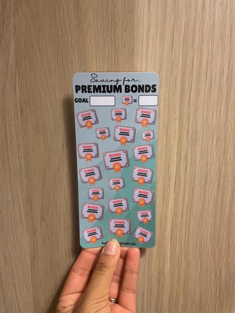 Premium Bonds Savings Challenge, Emergency Fund Binder, Cash Stuffing ...