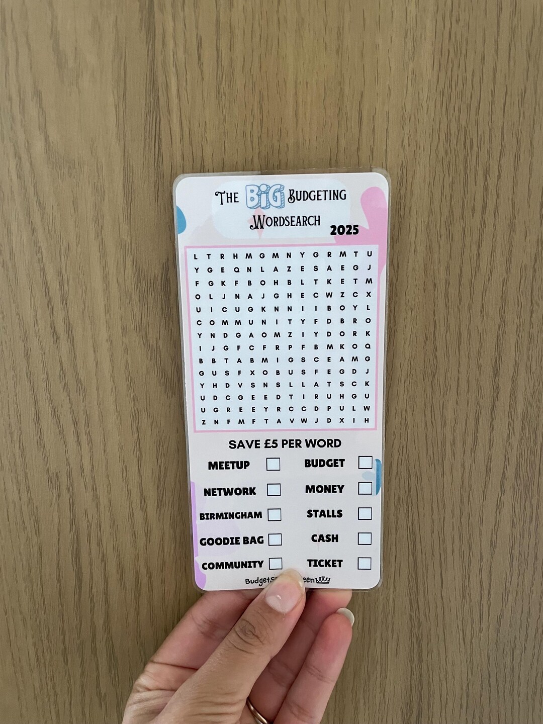 The Big Budgeting Wordsearch Savings Challenge Game, BBMU Cash Stuffing ...