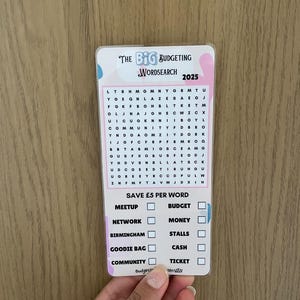 The Big Budgeting Wordsearch Savings Challenge Game, BBMU Cash Stuffing ...