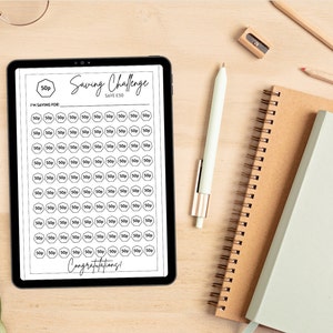 50p Saving Tracker Printable Money Savings Challenge Save 50 - Etsy ...