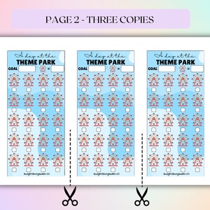 Theme Park A6 Savings Challenge Printable, Day Out Activities Savings ...