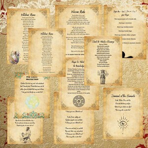 Book of Shadows Invocations Printable Pages Grimoire Spell Pages Chants ...