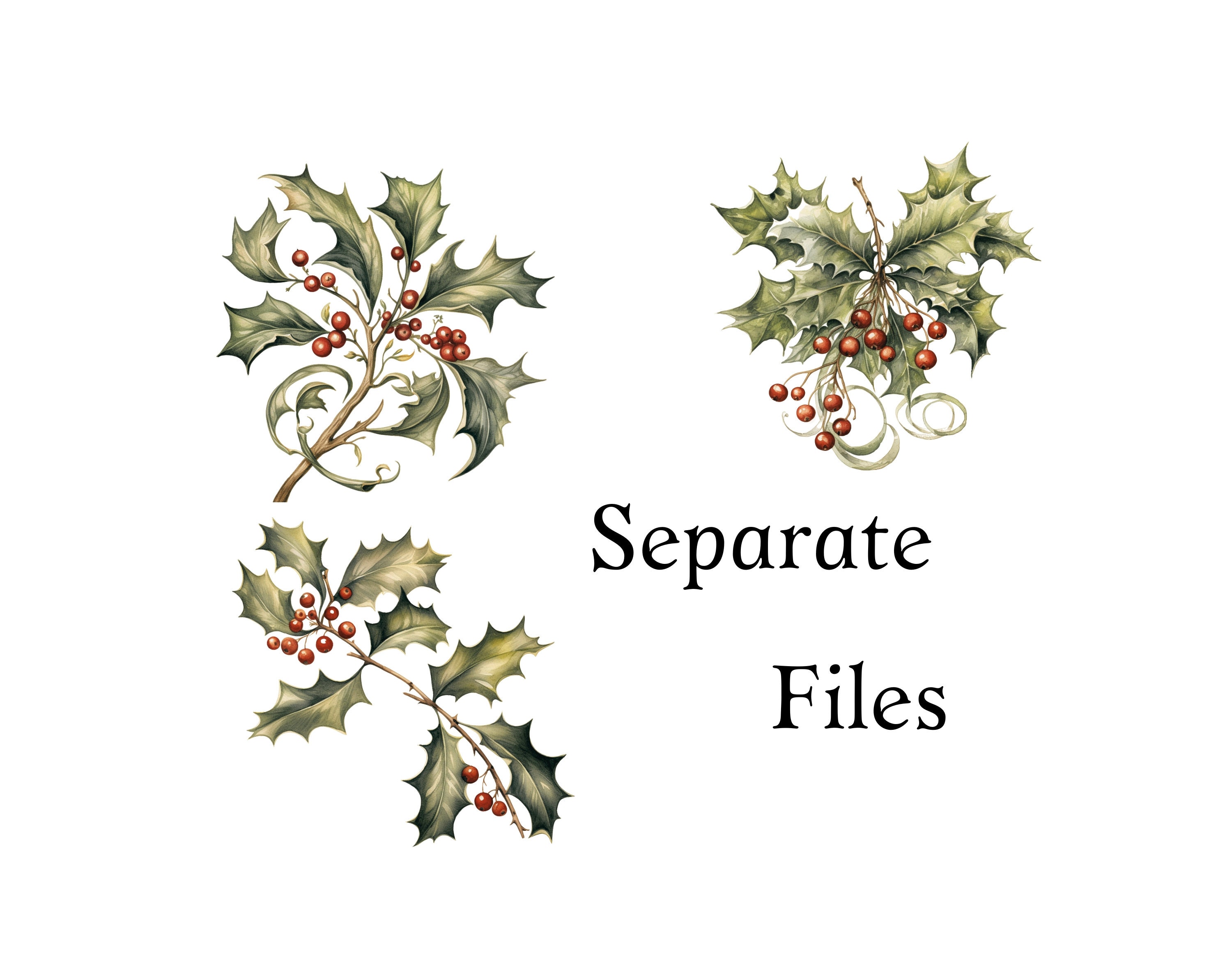Yule Clip Art Watercolor 20 PNG Transparent Background 20 - Etsy Canada