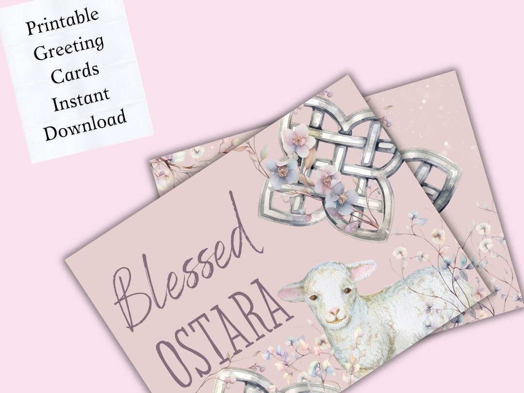 Ostara Greeting Cards JPG Printable Spring Equinox Cards Instant ...