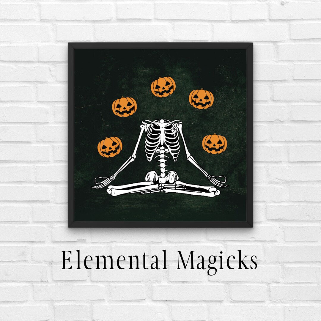 Funny Halloween Print Skeleton Juggling Pumpkins Printable - Etsy