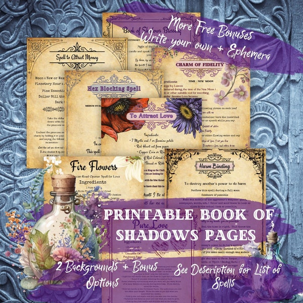 Real Spell Book - Etsy