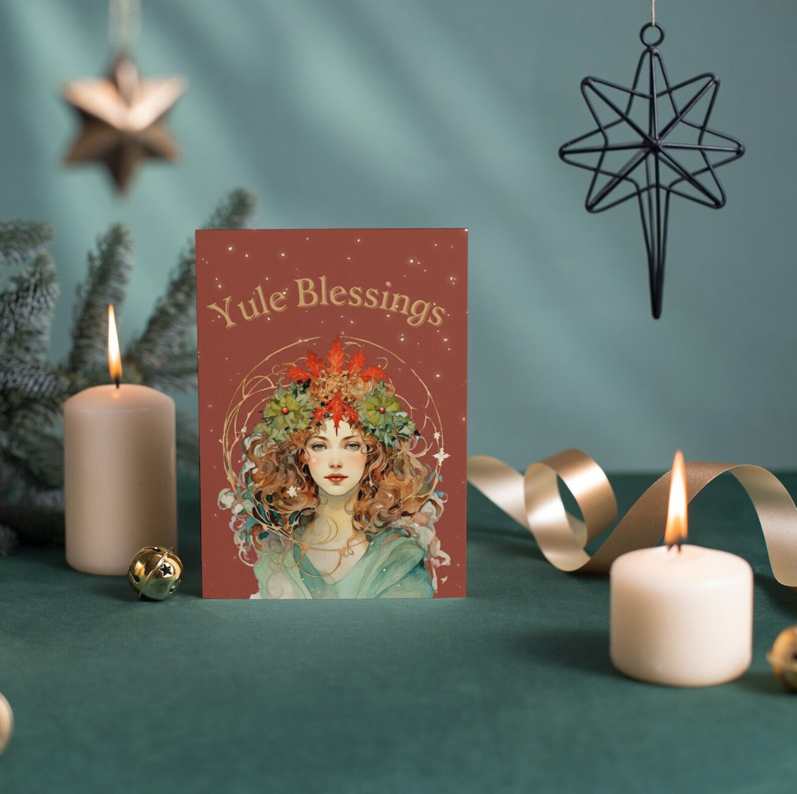 Yule Clip Art Snow Queen Celtic Clip Art Watercolor Clip Art Yule JPG ...