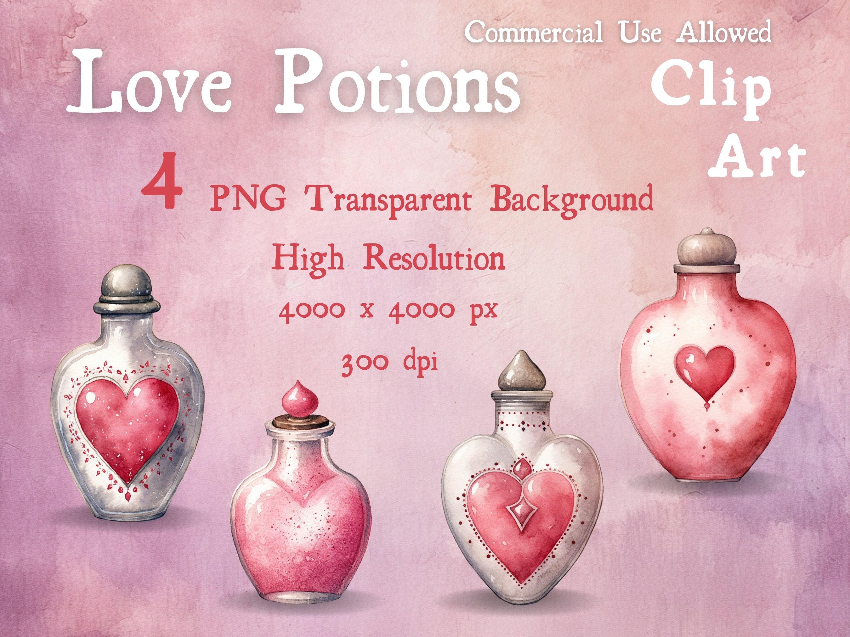 Love Potion Clip Art Graphics 4 PNG Transparent Background High ...