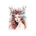 Yule Clip Art Snow Queen Celtic Clip Art Watercolor Clip Art Yule JPG ...