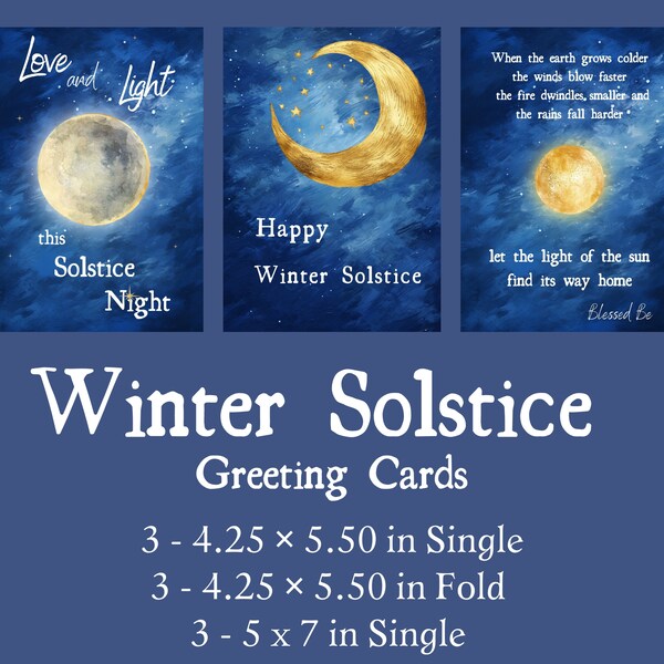 Winter Solstice Cards Printable - Etsy