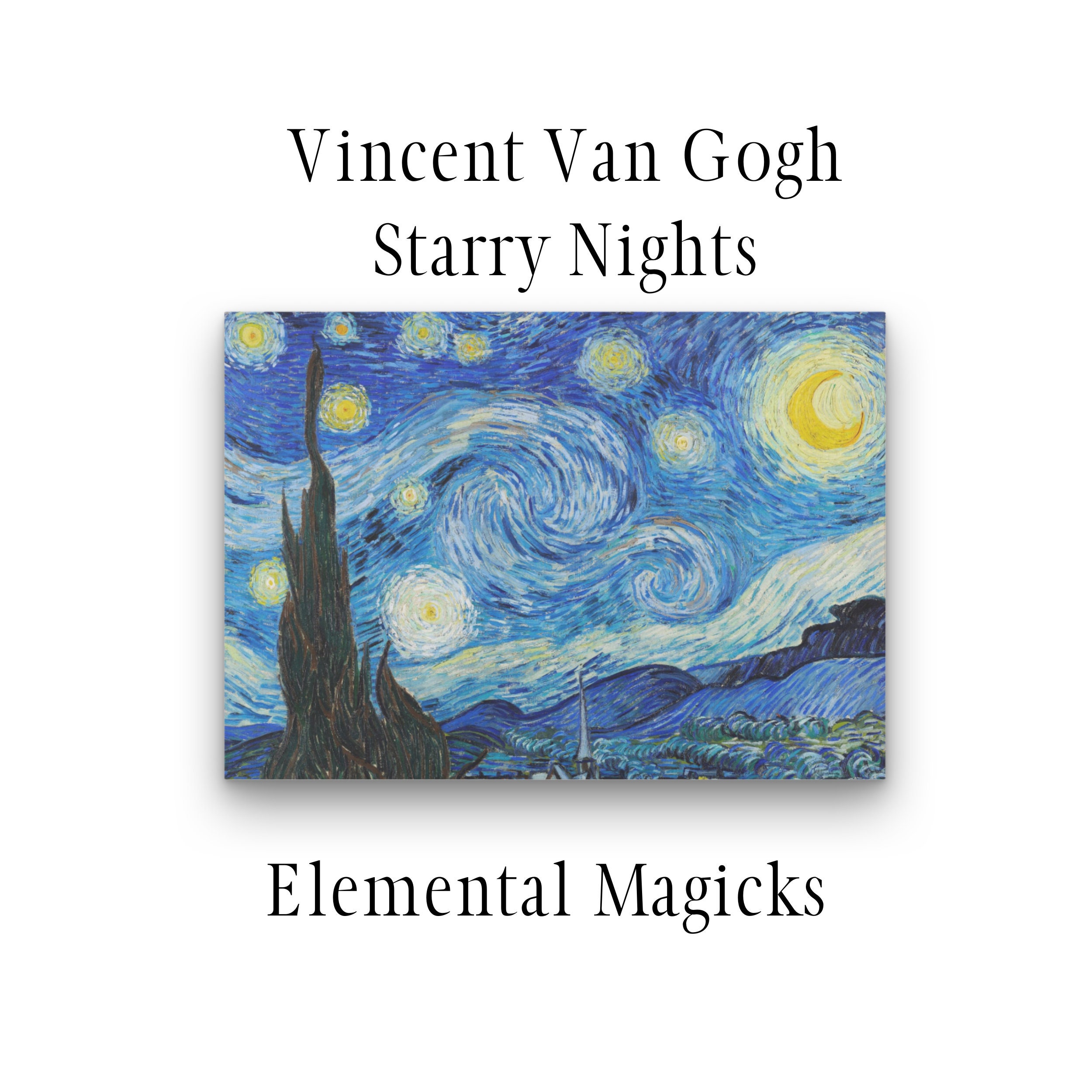 Van Gogh the Starry Night Printable Wall Art Whimsical Instant Digital ...