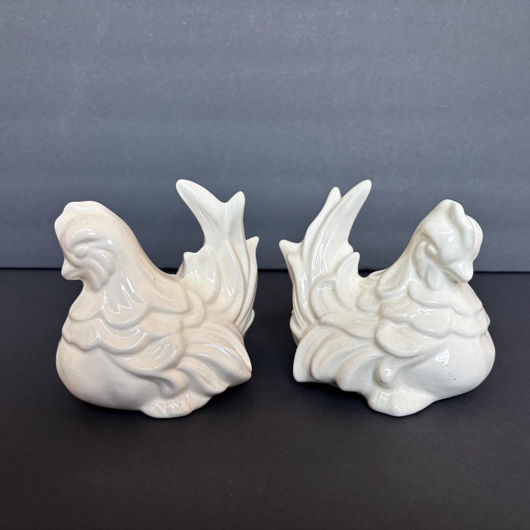 Vintage Ceramic Hen Figurines – Farmhouse Country Décor – Set of 2 - Etsy