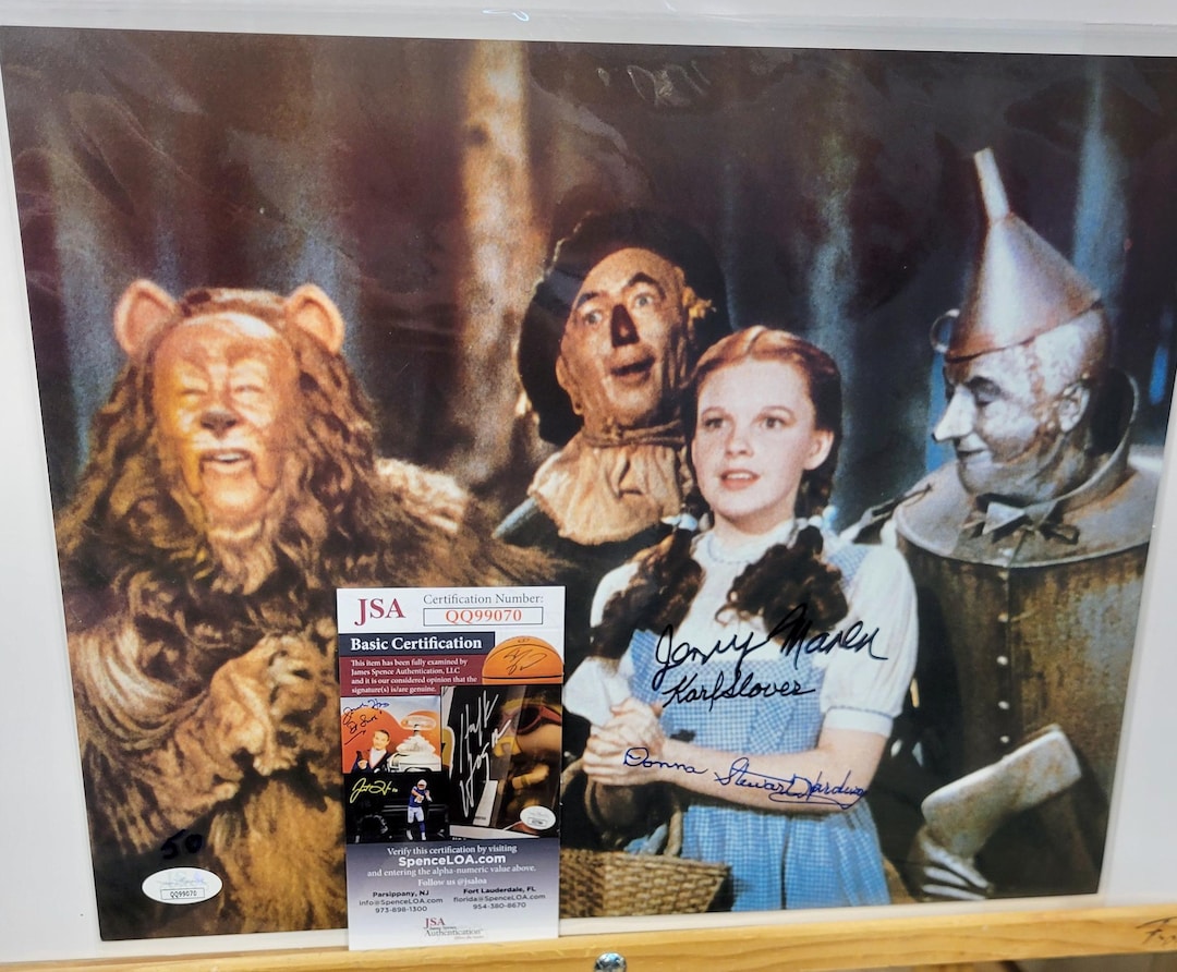 Wizard of Oz Autographed Photo – Signed by 3 Munchkins, JSA Certified ...