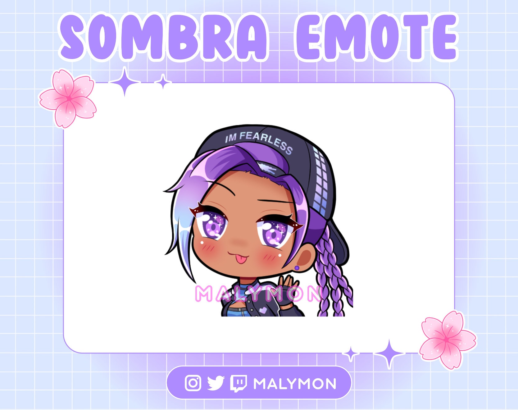 Sombra Overwatch X Le Sserafim Hi Hey Wave Emote Kpop Cute Premade ...