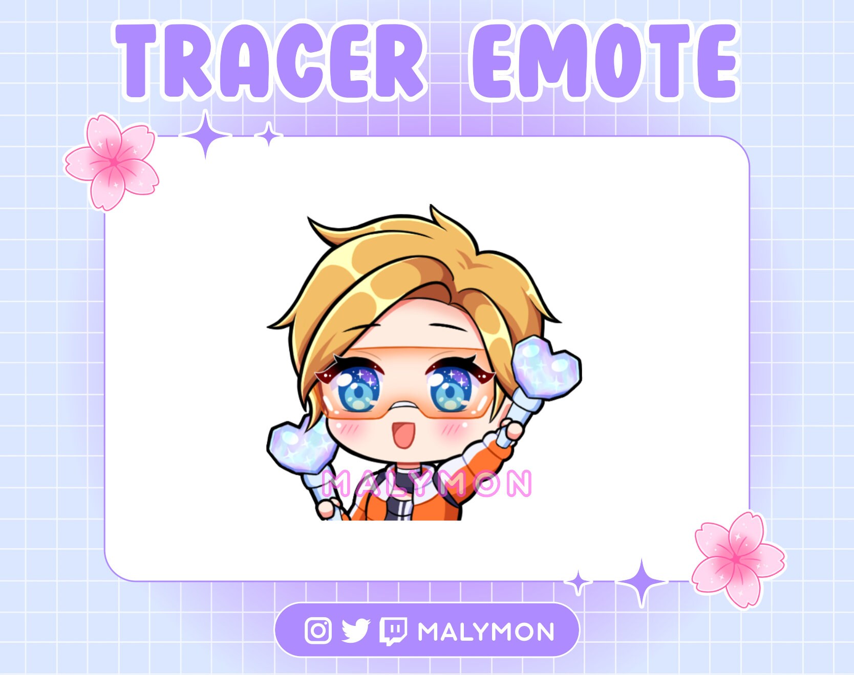 Tracer Overwatch X Le Sserafim Cheer Hype Happy Yay Emote Kpop - Etsy