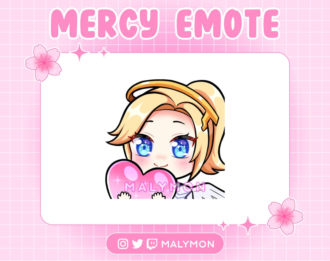 Cute Mercy Overwatch Heart Love Emote Premade Emotes Sticker for ...
