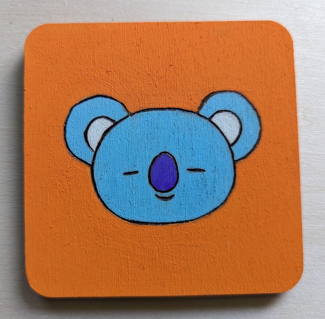 BT21 Inspired Wood Coasters - Etsy