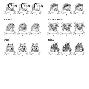 Personalized 4-generation Animal Family Tree | Hand-drawn Animals ...