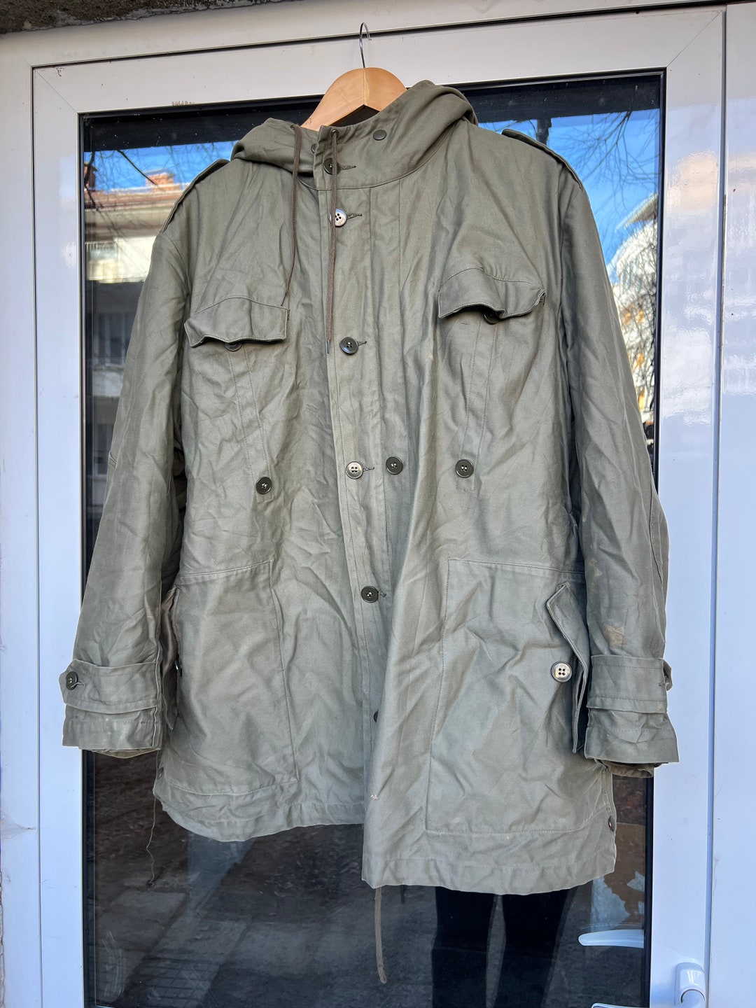 German Army Edel Parka Vintage Men's L Jacket 1988 Coat Faux Sherpa ...