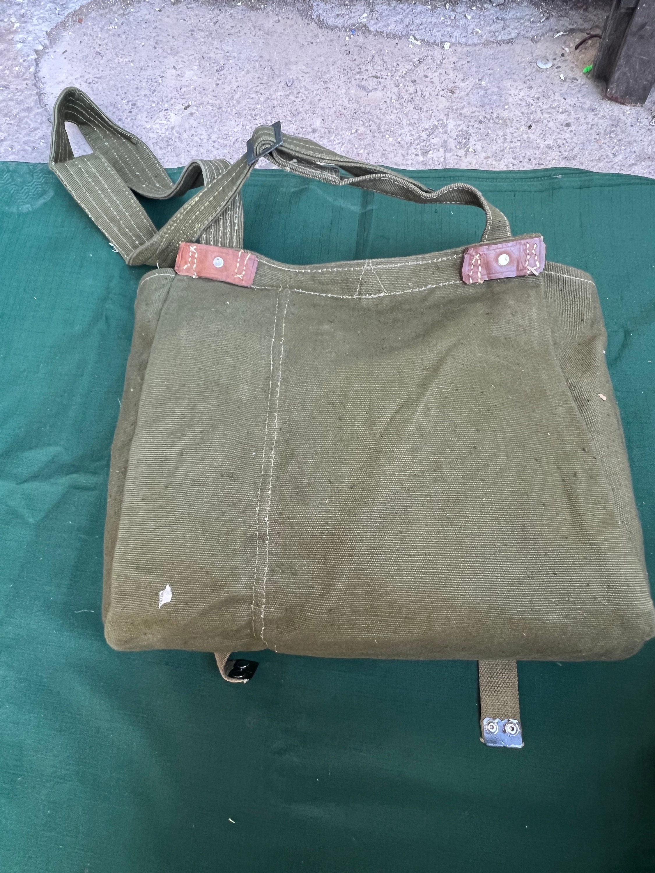 Vintage Military Canvas Romanian Army Rucksack Haversack Bag Unique ...