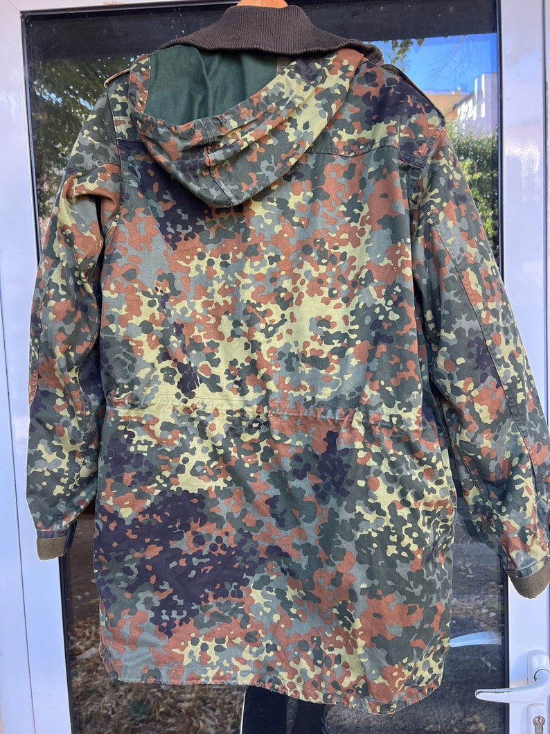 German Army PARKA Combat Jacket Original Flecktarn Camo Lined Loose ...