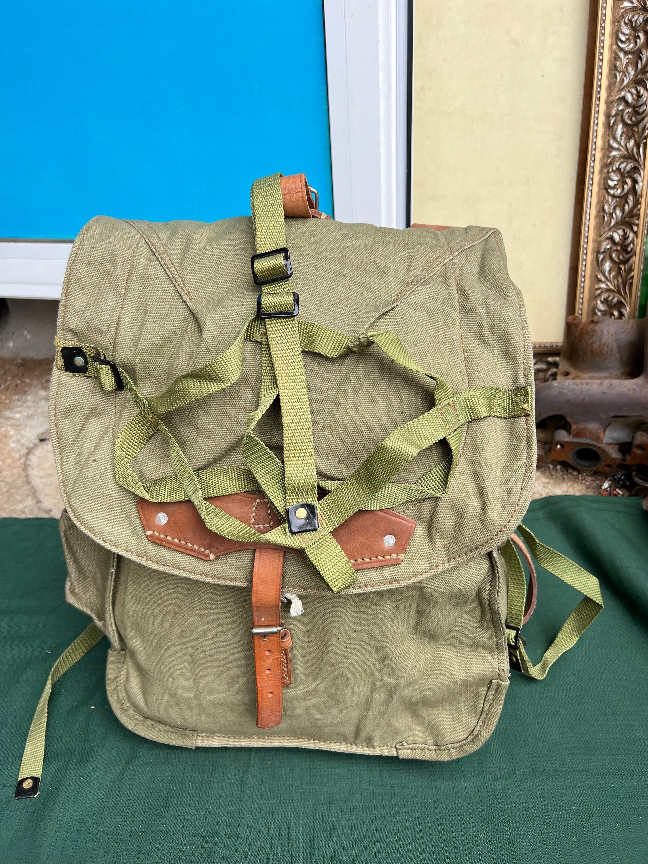 Vintage Military Backpack of the Romanian Army Retro RSR Demobil ...