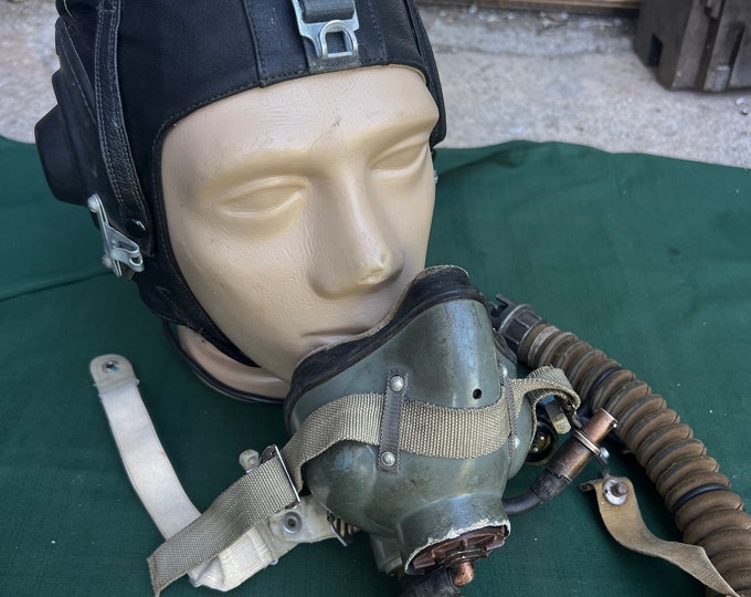Soviet Military Leather Fur Helmet USSR Air Force Pilot - Etsy