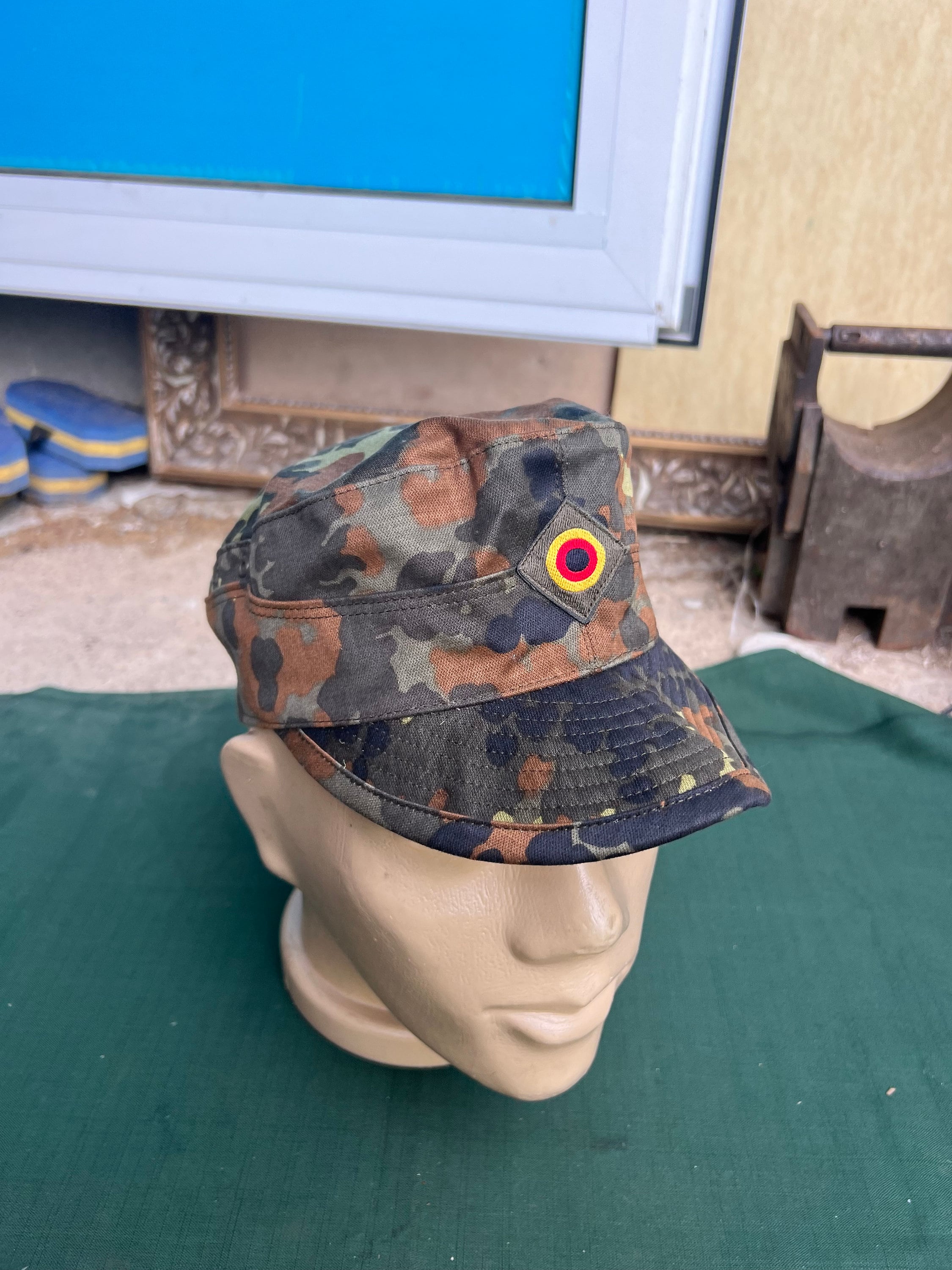 Genuine Original German Army Flecktarn Cap BW Woodland Camo Military Hat - Etsy