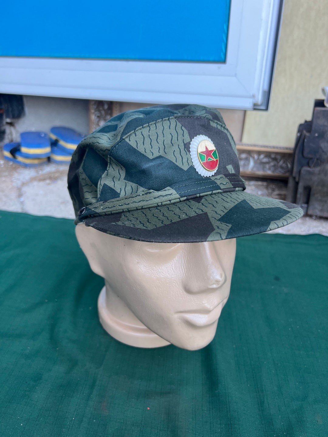Vintage 80s Camouflage Cap, Original Bulgarian Army Cap, Military Camo ...