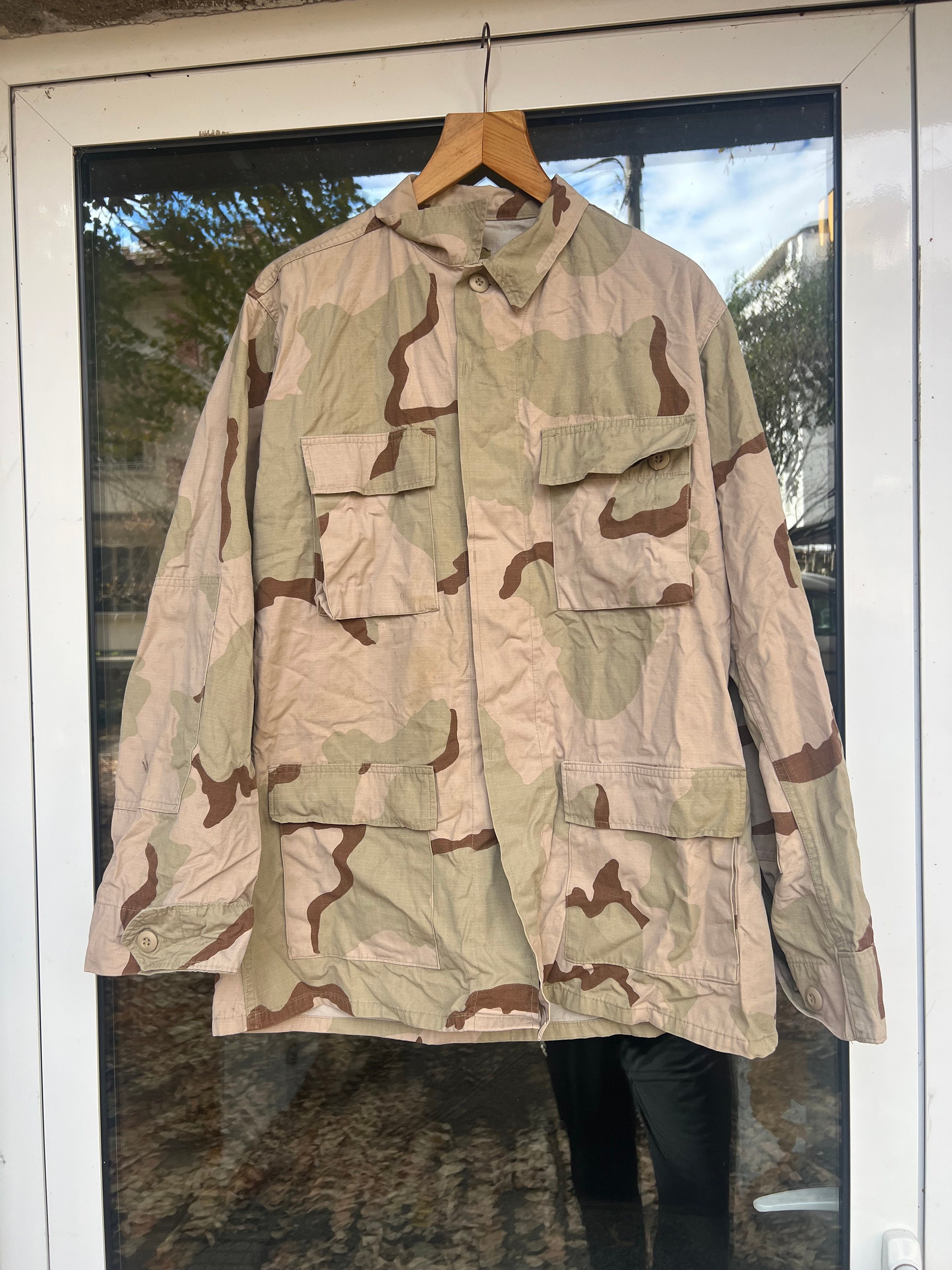 Desert Camouflage Pattern Combat Coat Ripstop American Apparel Large ...