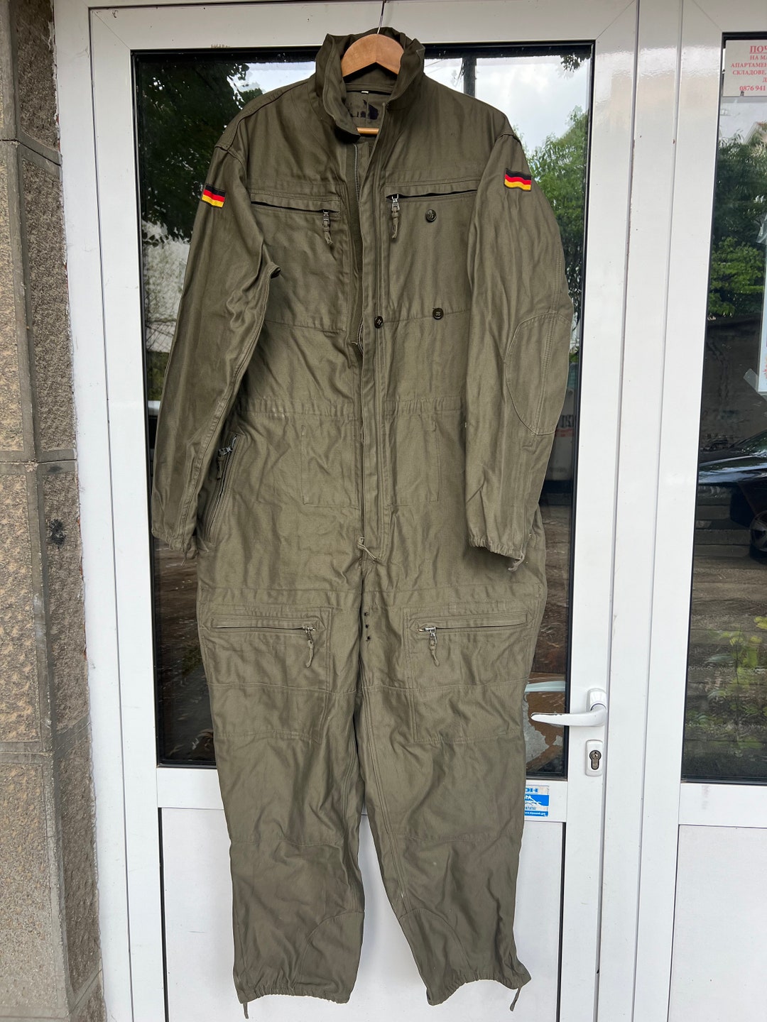 Genuine German Army Olive OD Overall Suit Combat Tanker Coverall ...