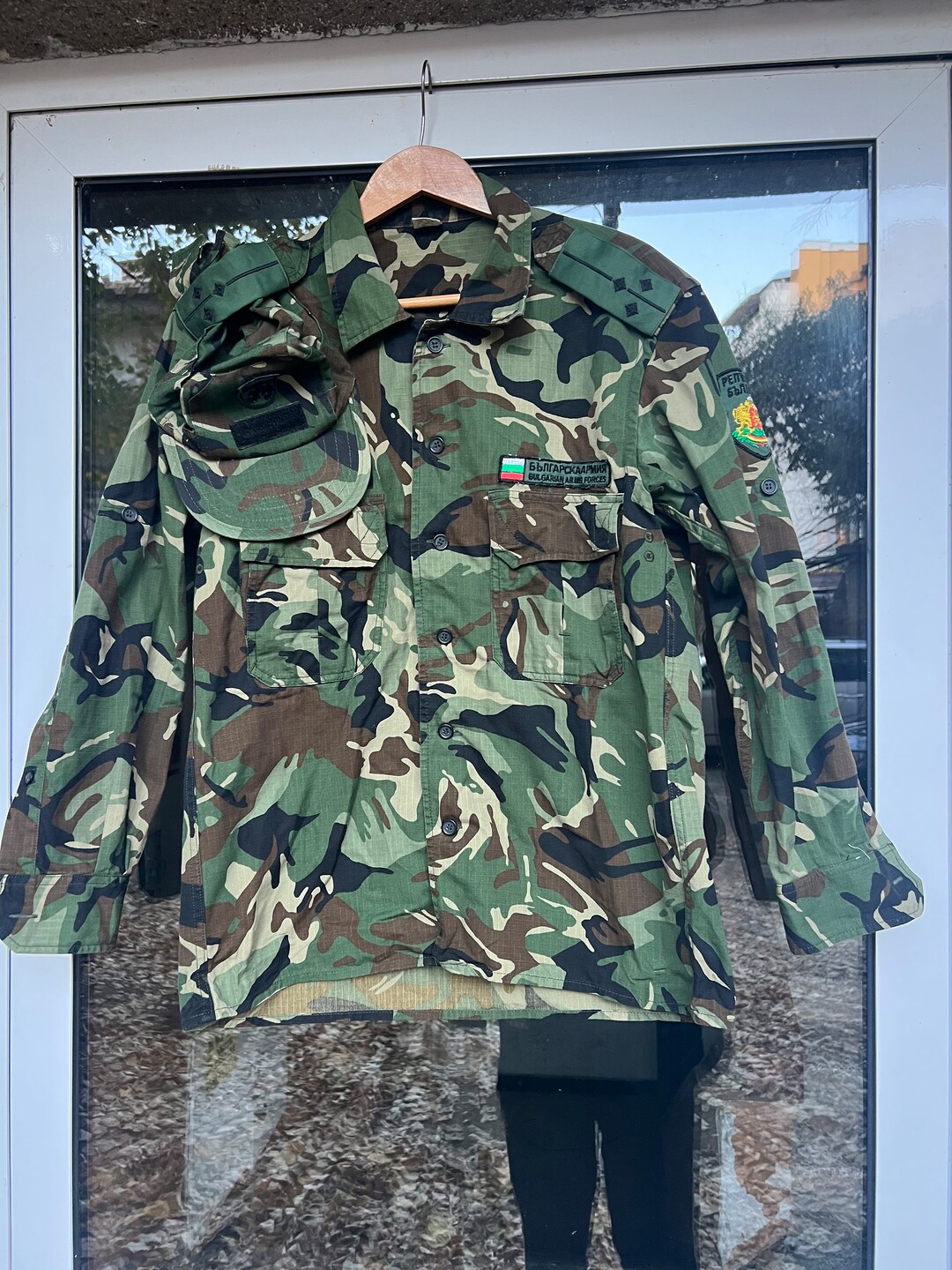 Vintage Bulgarian Officer Armed Forces Uniform Green Retro Camouflage ...