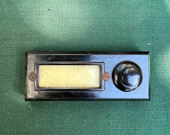 Vintage NOS Door Bell, Trine Push Button, Lighted, Antique Brass, Scrolls, 878 - Etsy