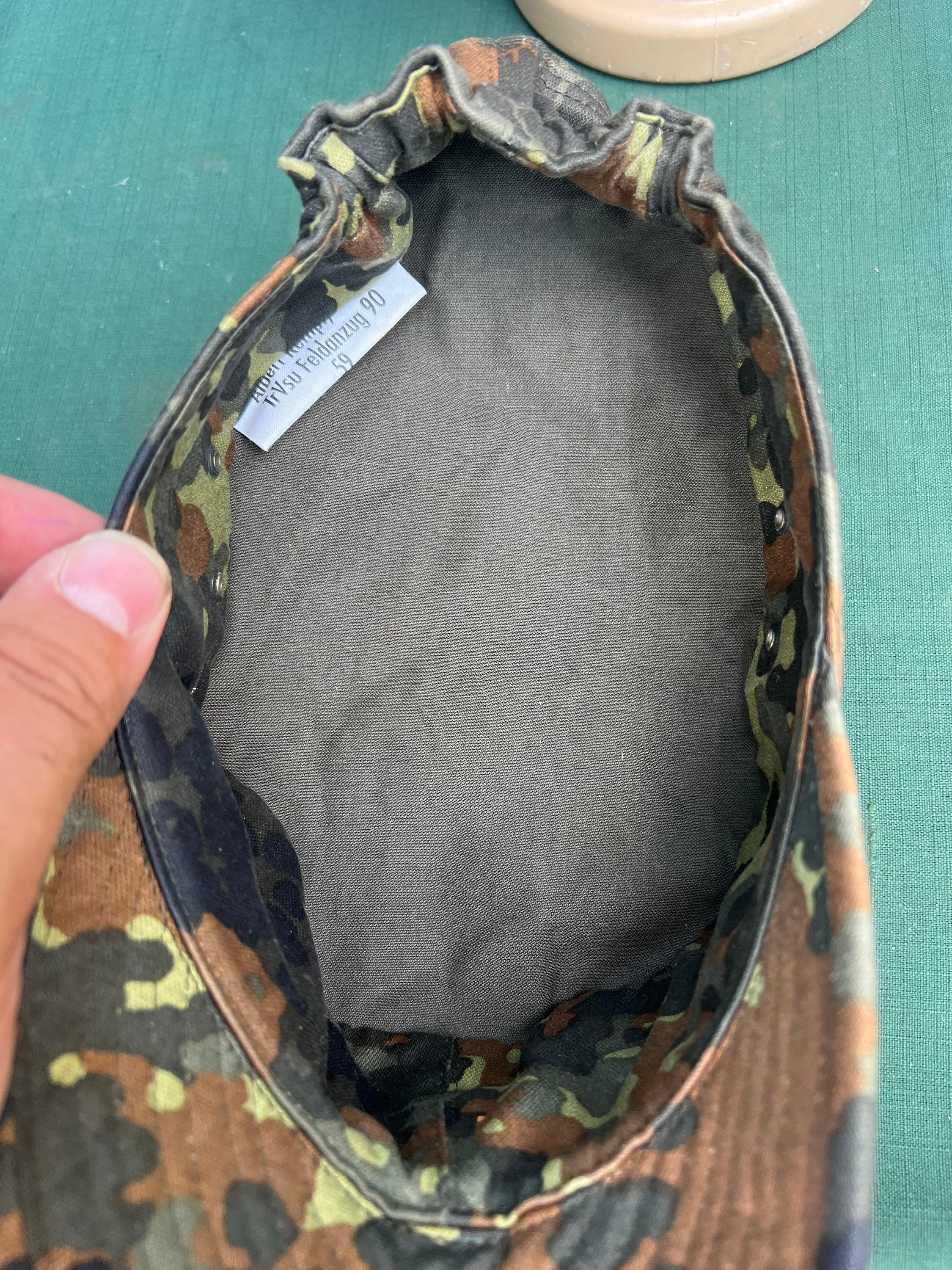 Genuine Original German Army Flecktarn Cap BW Woodland Camo Military ...