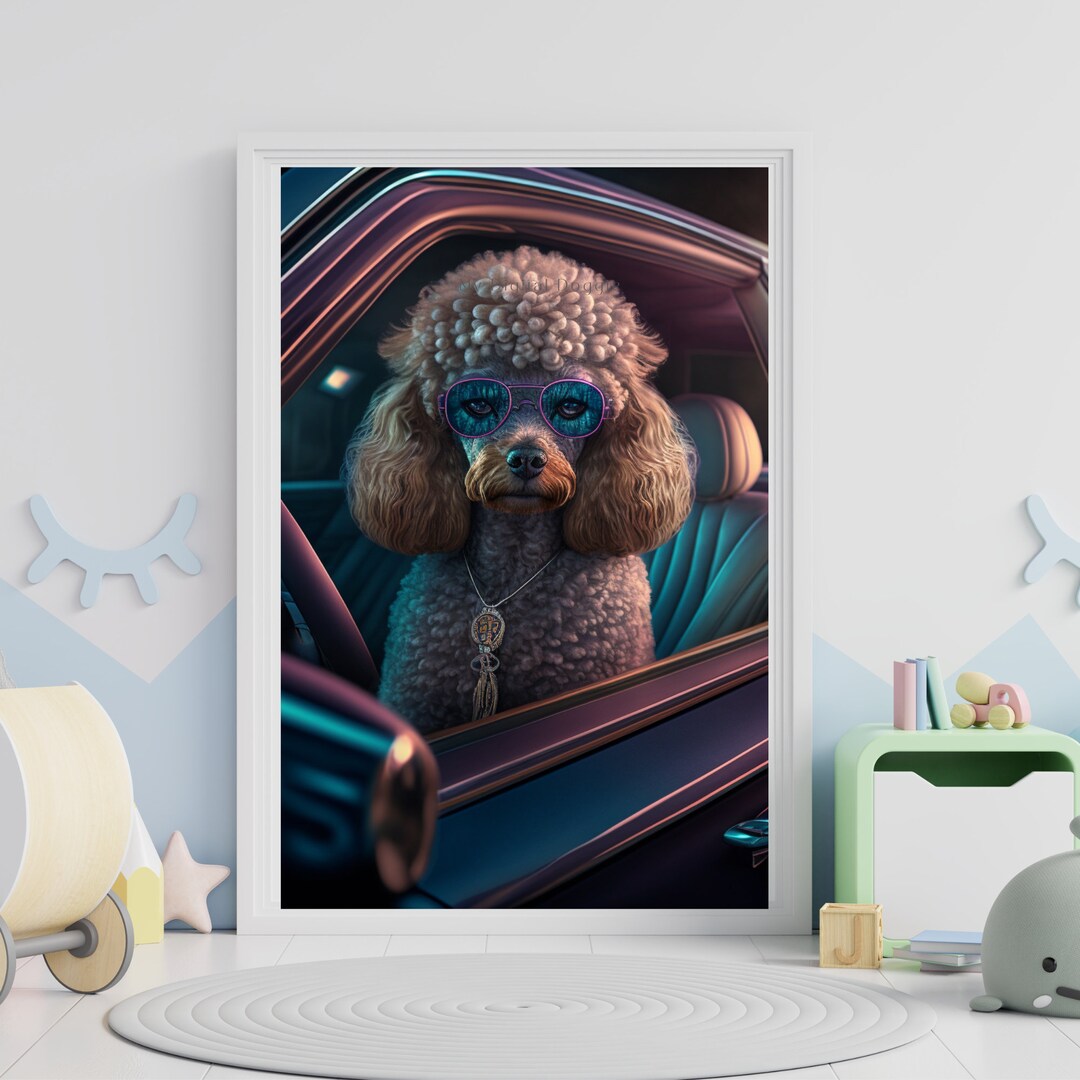 Poodle Animal Art Decor Printable Adventure Wall Art Modern Aesthetic ...