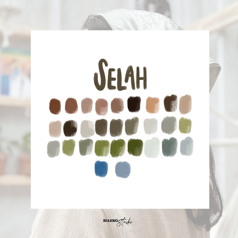 Procreate Color Palette SELAH Colors Earthy Tones Procreate Tools - Etsy