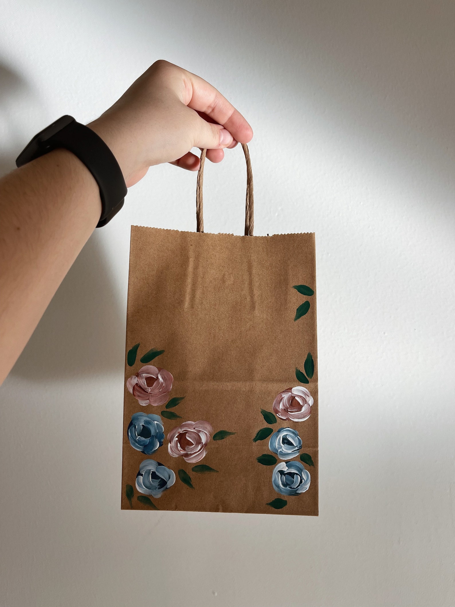 Spring Brown Gift Bag - Flower Gift Bags - 4pk - Etsy
